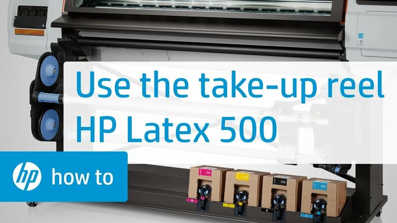 Using the Take-Up Reel | HP Latex 500 Printer Series | HP - Смотреть ...
