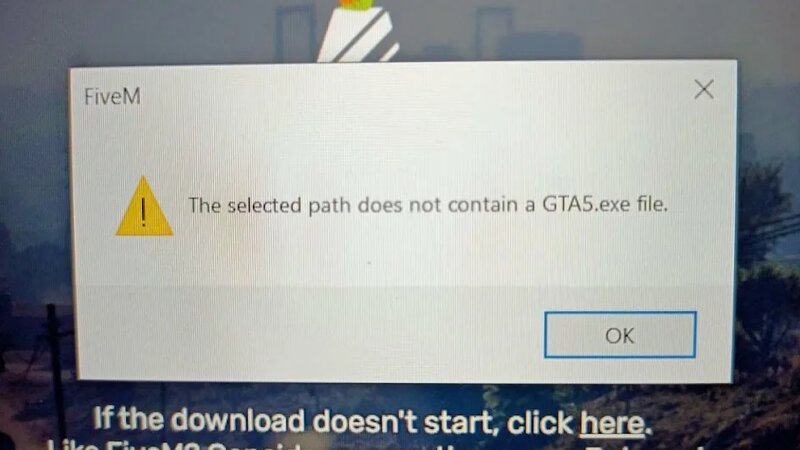 How to fix FiveM The selected path does not contain a GTA5.exe file ...