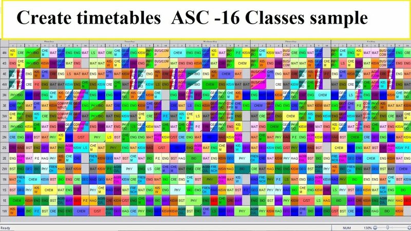 How to create timetables using ASC timetable English tutorial (16 ...