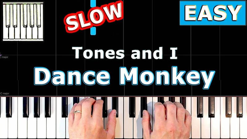 Tones and I - Dance Monkey -Piano Tutorial Easy SLOW - Смотреть онлайн ...