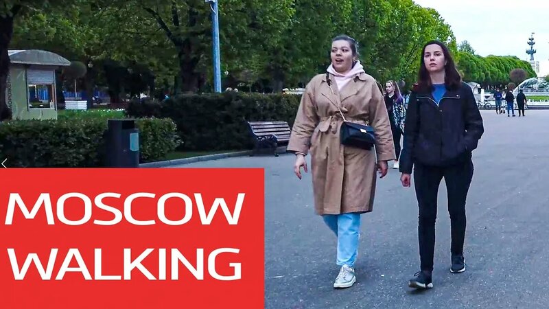 Gorky Park in Moscow. Moscow in spring. Moscow street walk 2022. Moscow ...