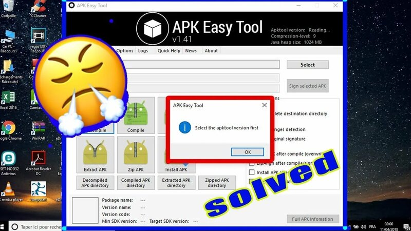 fix select Apktool version first in Apk Easy Tool حل مشكل الهندسة ...