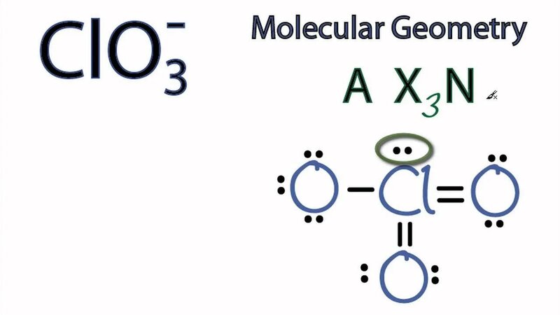ClO3- Molecular Geometry / Shape and Bond Angles - Chlorate Ion ...