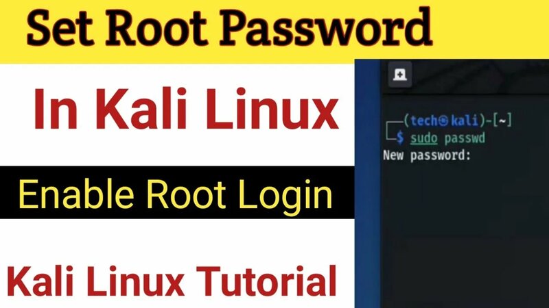 How to Set Root Password in Kali Linux | Enable Root Password | Kali ...