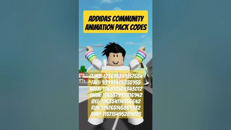 Adidas Community Animation PACK Codes #roblox #brookhaven - Yandex ...
