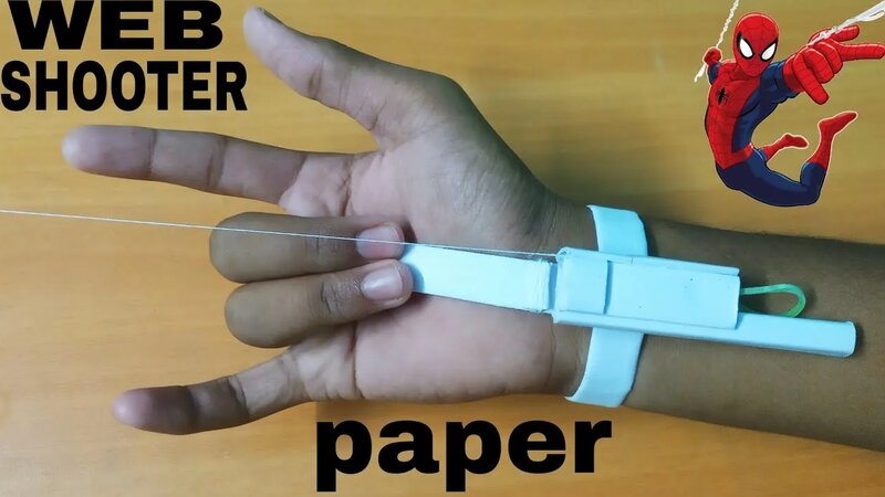 how to make spider man WEB Shooter with paper | Origami paper web ...