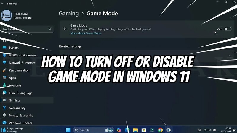 How to Turn Off or Disable Game Mode in Windows 11 - Yandex Video ...