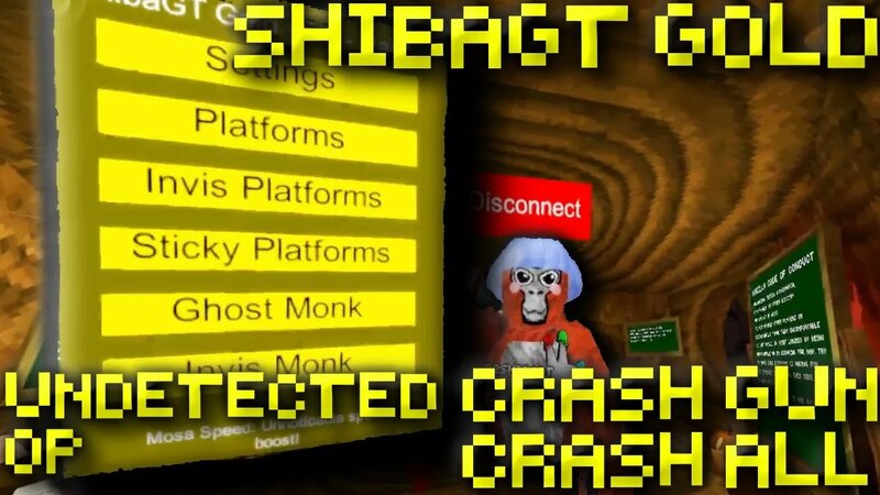 Gorilla Tag's Most OP Mod Menu... | Crash Gun | ShibaGT Gold v5.0 ...