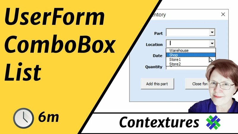 Excel VBA UserForm ComboBox Lists - Смотреть онлайн в поиске Яндекса по ...
