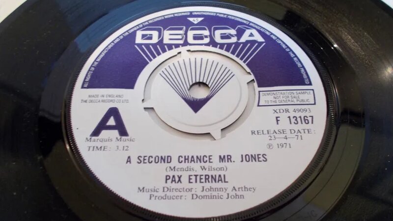 Pax Eternal - A Second Chance Mr Jones Obscure UK Pop Rock from 1971 ...