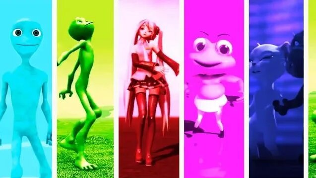 Dame tu Cosita VS Gummy Bear VS Me Kemaste VS Crazy Frog Alien Green ...