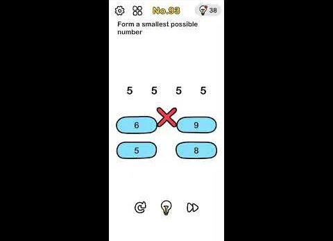Brain out level 93 form a smallest possible number walkthrough and ...