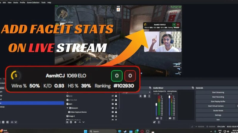 How to Add Faceit Stats on Youtube Live Stream | Streamlabs/OBS Tutorial for CS2 Players (2025 ...