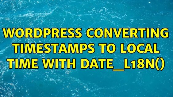 convert timestamp to date php: 917 video Yandex'te bulundu