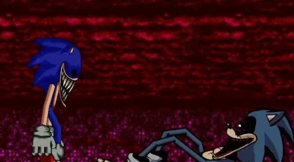 (FNF/DC2/Sonic.EXE) Sonic.OMT Vs sonic Exy epic battle Sideview ...