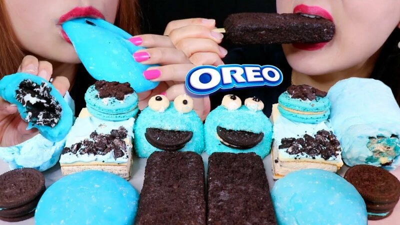 ASMR OREO ICE Cream, BLUE OREO Mochi, Cotton Candy Burrito, Macaron ...