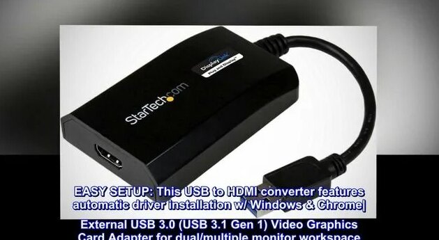 StarTech.com USB 3.0 to HDMI Adapter - DisplayLink Certified - 1080p ...