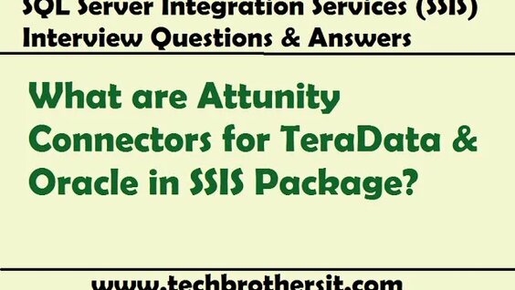 Соединители Attunity для TeraData и Oracle в пакете SSIS - Вопрос из интервью SSIS - EroFound