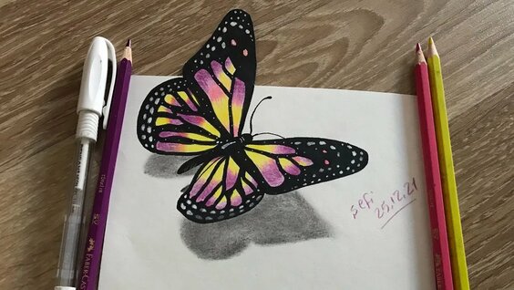 kelebek çizimleri renkli: 1 bin video Yandex'te bulundu