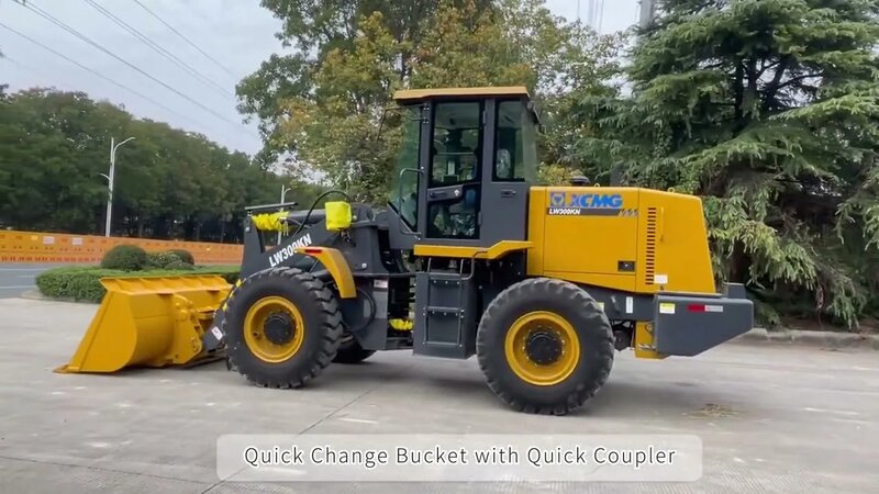 XCMG Lw300kn Front End Wheel Loader with Quick Coupling Type Bucket ...