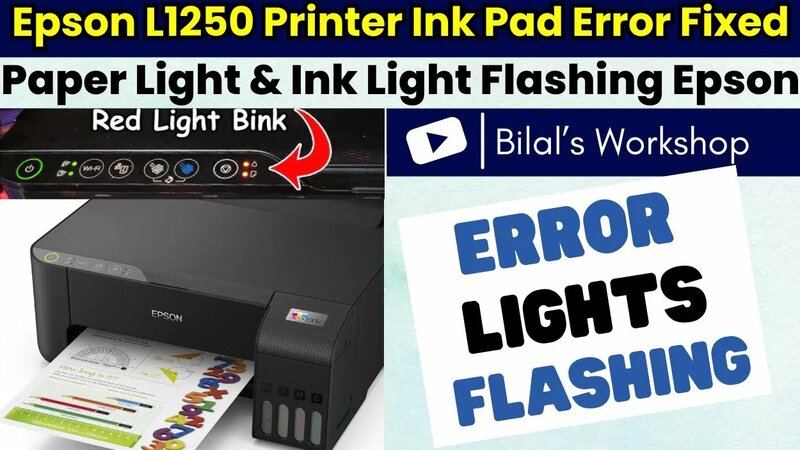 Epson L1250 Printer Error Lights Flashing Solution - Смотреть онлайн в ...