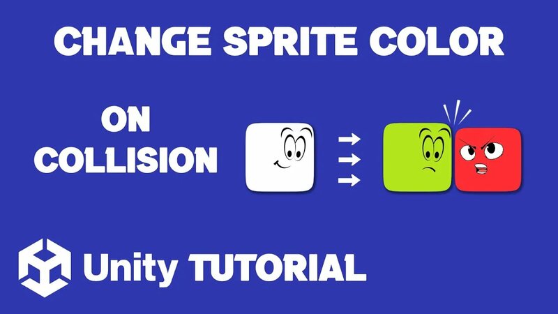 Unity 2D Change Sprite Color On Collision | How To Change Sprite Color ...