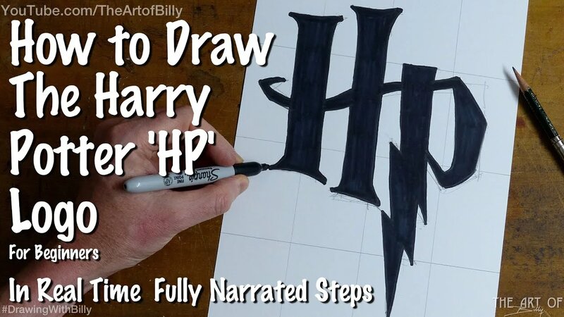 How To Draw The Harry Potter HP Logo For Beginners
