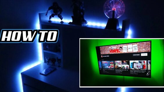 How to Install Cheap USB LED Light Strips Behind TV & DESK - EroFound