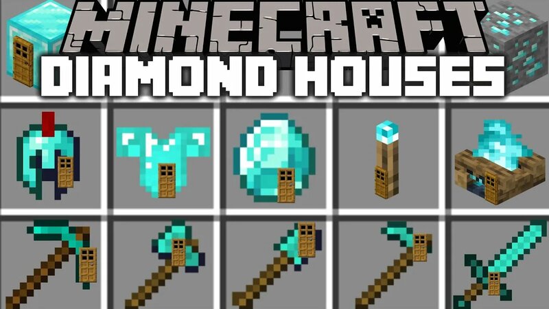 Minecraft Diamond House MOD / Spawn Instant Diamond Structures ...