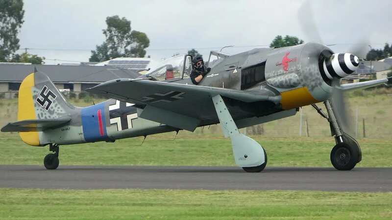 Focke-Wulf Fw190A-8 VH-WLF Practice Display at Warbirds Over Scone 2022 ...