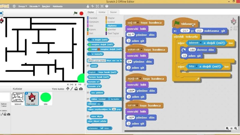 Scratch ile Labirent oyunu - Yandex Video aramada çevrimiçi izle