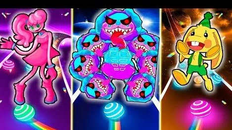 rusplaying | Dancing Road Color PJ PUG A Pillar vs Bunzo Bunny vs Mommy ...