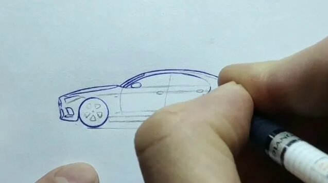 How to draw a Mercedes CLS 2019 car / drawing a Mercedes cls-class ...