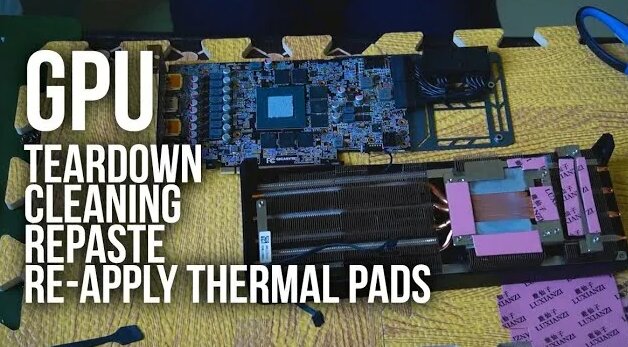 GPU RTX 3070 Gaming OC Disassembly | Cleaning | Re-Paste | Re-Applying ...