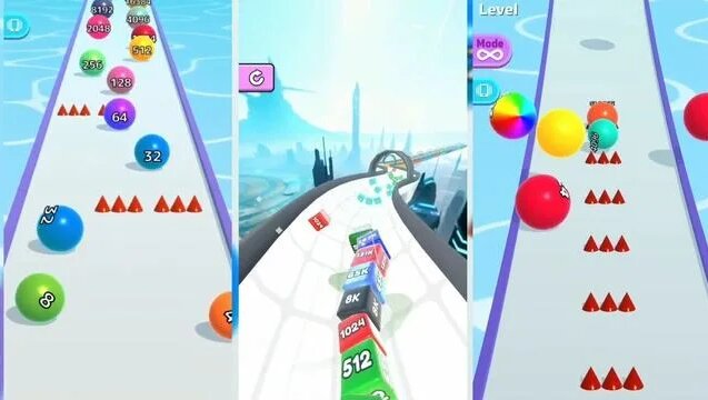 1M score Jelly Tube Run 2048 vs Ball Run 2048 Merge Number vs Ball Run ...