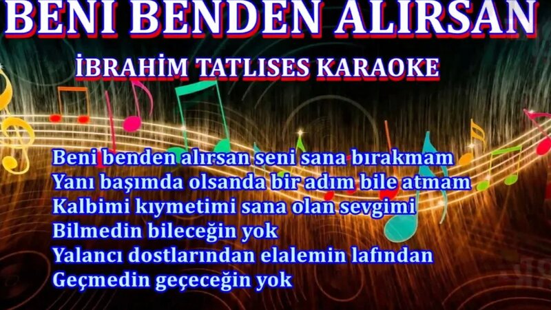 BENİ Benden Alirsan - Karaoke İbrahim Tatlises - Yandex Video aramada ...