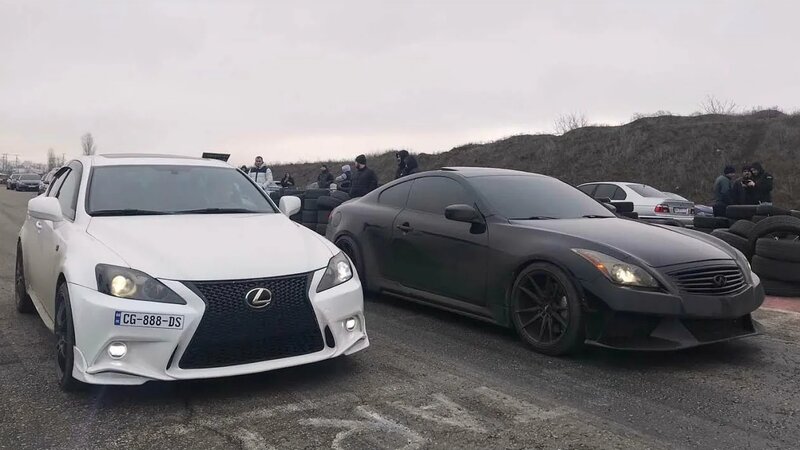 Гонка на Lexus is350 vs Infiniti G37, Impreza WRX STI, Prelude 2.2 ...