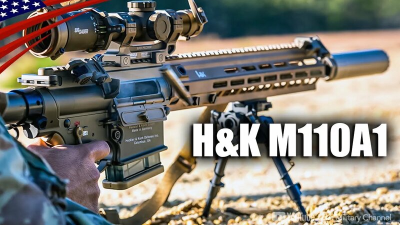 H&K M110a1 - American Soldiers Trains New Semi-Auto Sniper Rifle ...