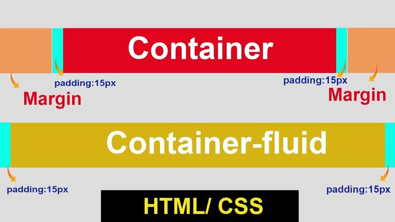 Container And Container-Fluid In HTML CSS | Difference between ...
