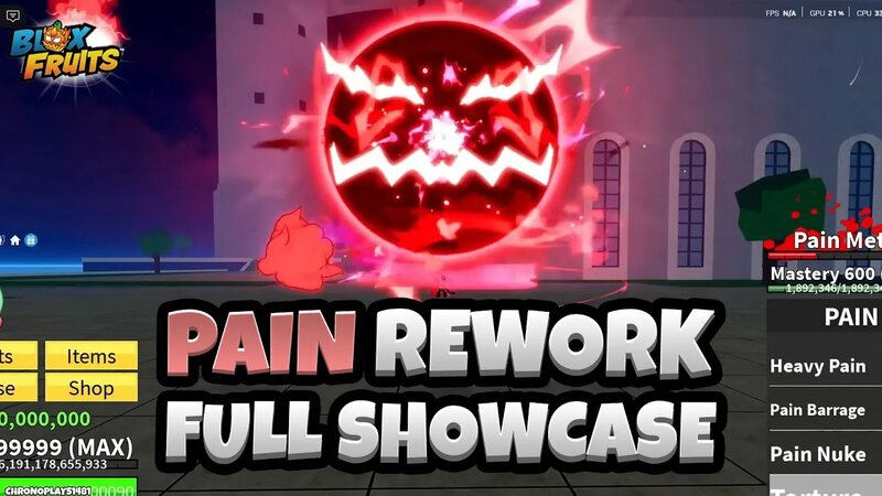 NEW Pain Rework Full Showcase! (Blox Fruits Pain Update) - Смотреть ...
