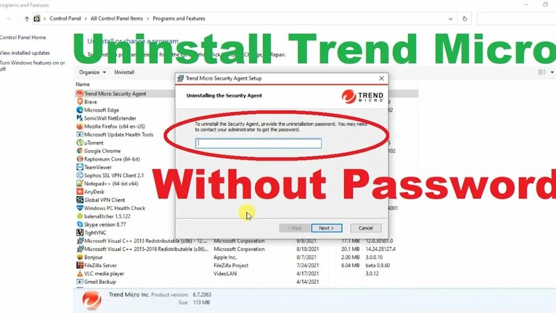 How to Uninstall Trend Micro without password | Remote Trend Micro ...