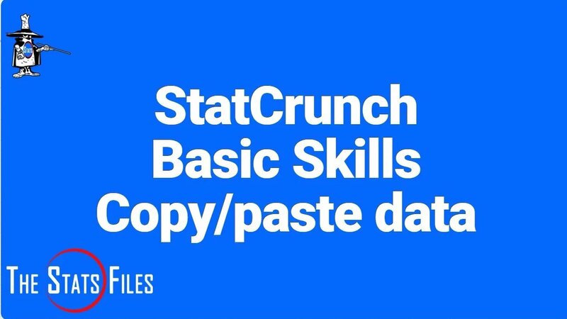 1. How to Copy & Paste Data into StatCrunch - Смотреть онлайн в поиске ...