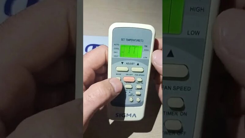 Sigma Air Conditioner Control Usage and functions heating cooling ...