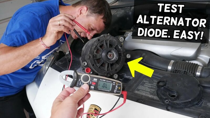 How to test alternator diode with multimeter voltmeter. super easy ...
