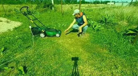 первый запуск Электрическая газонокосилка FinePower Grl200-43 ...