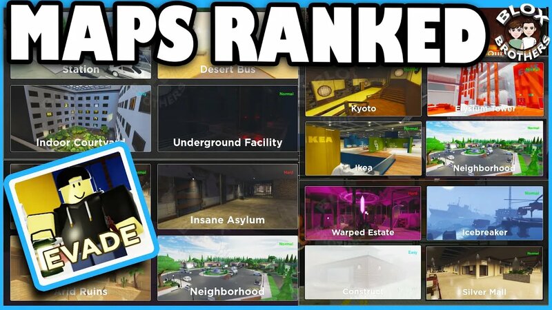 Evade / Showcasing & Ranking ALL 40 + Current Evade MAPS / Tier List ...
