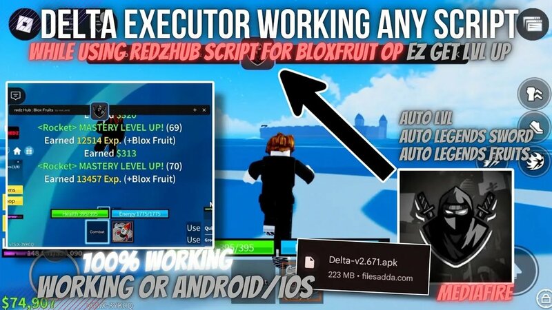 Download Delta Executor v2.671 + RedzHub Script for Blox Fruits | Works ...