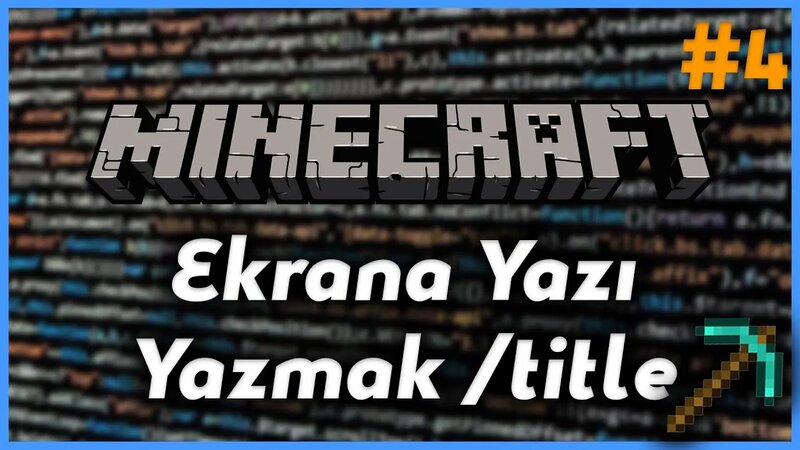 Title ve Subtitle Ekrana Yazı Yazmak | Minecraft Skript Dersleri - Yandex Video aramada ...