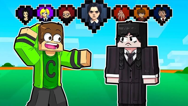 Кадрес получил сердца Уэнсдэй в Minecraft! — Видео от Видео Детям ...