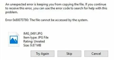 How to Fix Error 0x80070780: The file cannot be accessed by the system ...